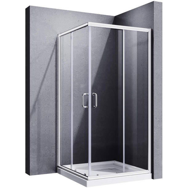 VTI 36'' W 72'' H Framed Square Reversible Shower Enclosure | Wayfair